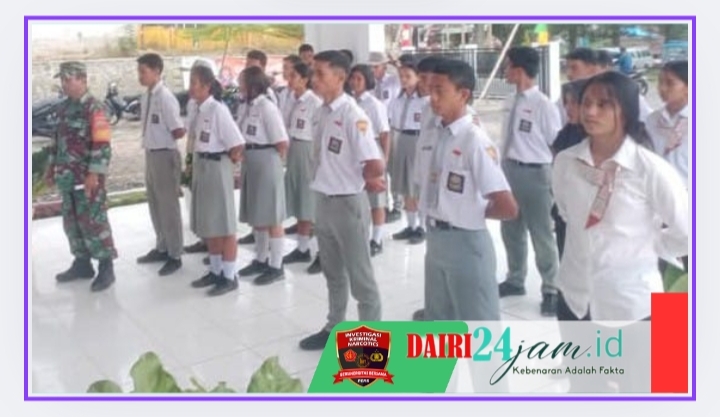 Tanamkan Rasa Cinta Tanah Air, Babinsa Koramil 01 Sumbul Berikan Materi Wasbang Kepada Siswa ...